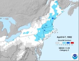 A Severe April Blizzard Stunned The Northeast in 1982 – NY NJ PA Weather