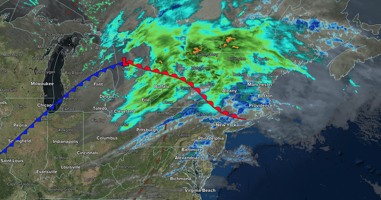 Strong Winds Follow Cold Front Passage Tonight – NY NJ PA Weather