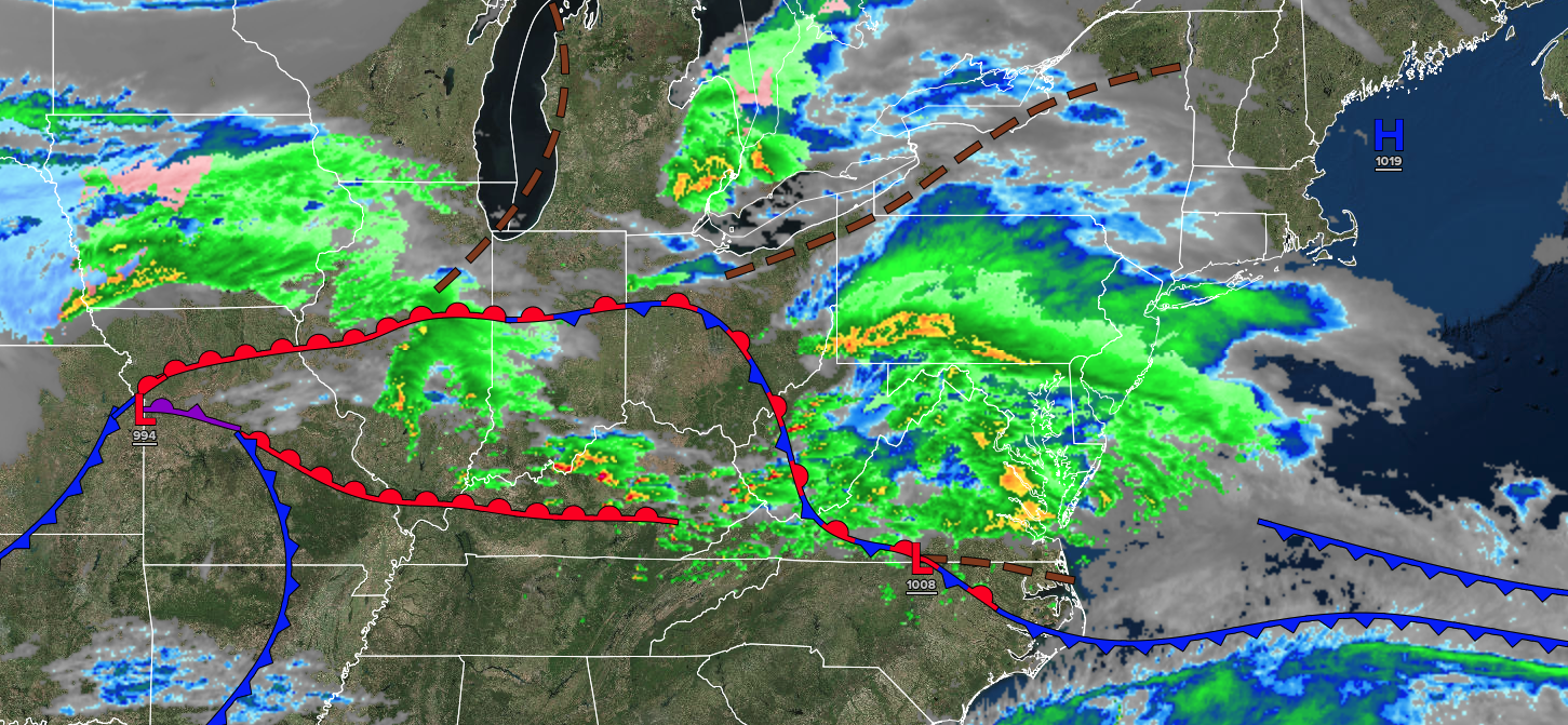 A Wintry Mix Lifts North Tonight – NY NJ PA Weather